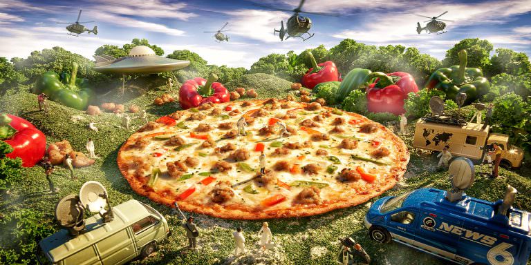 Unidentified Flying Pizza - Carl Warner